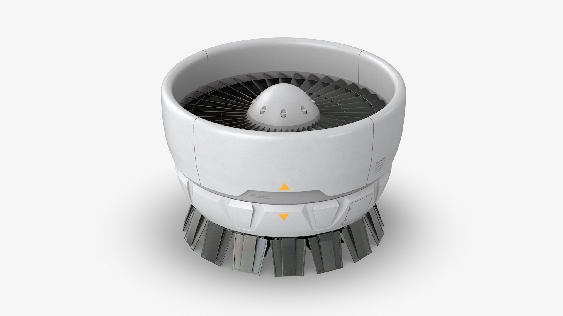 3D Propulsion Jet Rotor White Animated Rigged For Maya Model ...