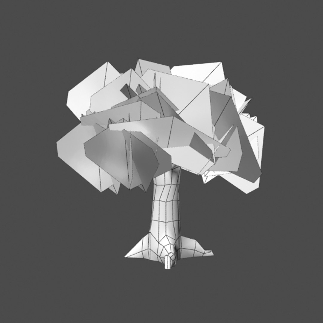 3d model of - giant cartoon trees