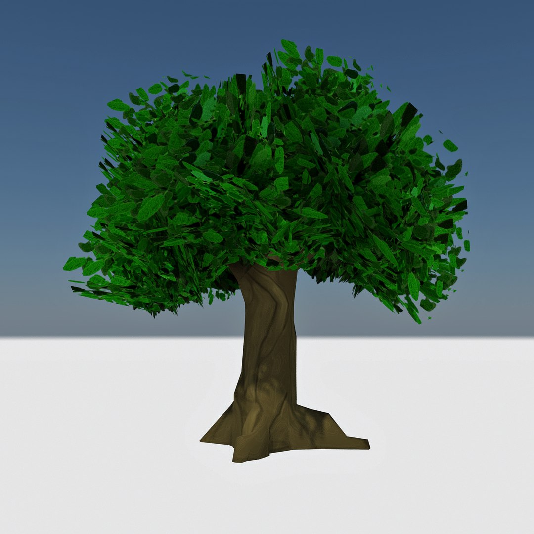 3d model of - giant cartoon trees