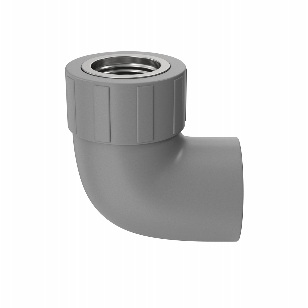 3D Female Threaded Pipe 90 Degree - TurboSquid 1967435