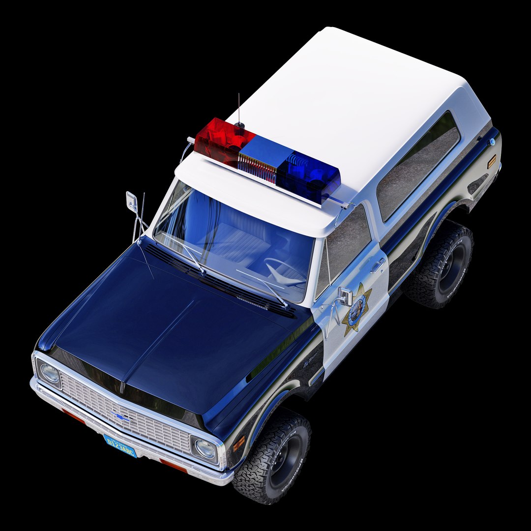 Chevrolet K5 Blazer 1972 Police Model - TurboSquid 2196174