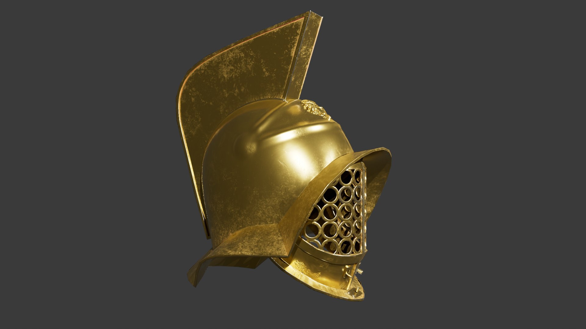 3D Model Murmillo Gladiator Helmet - TurboSquid 2071990
