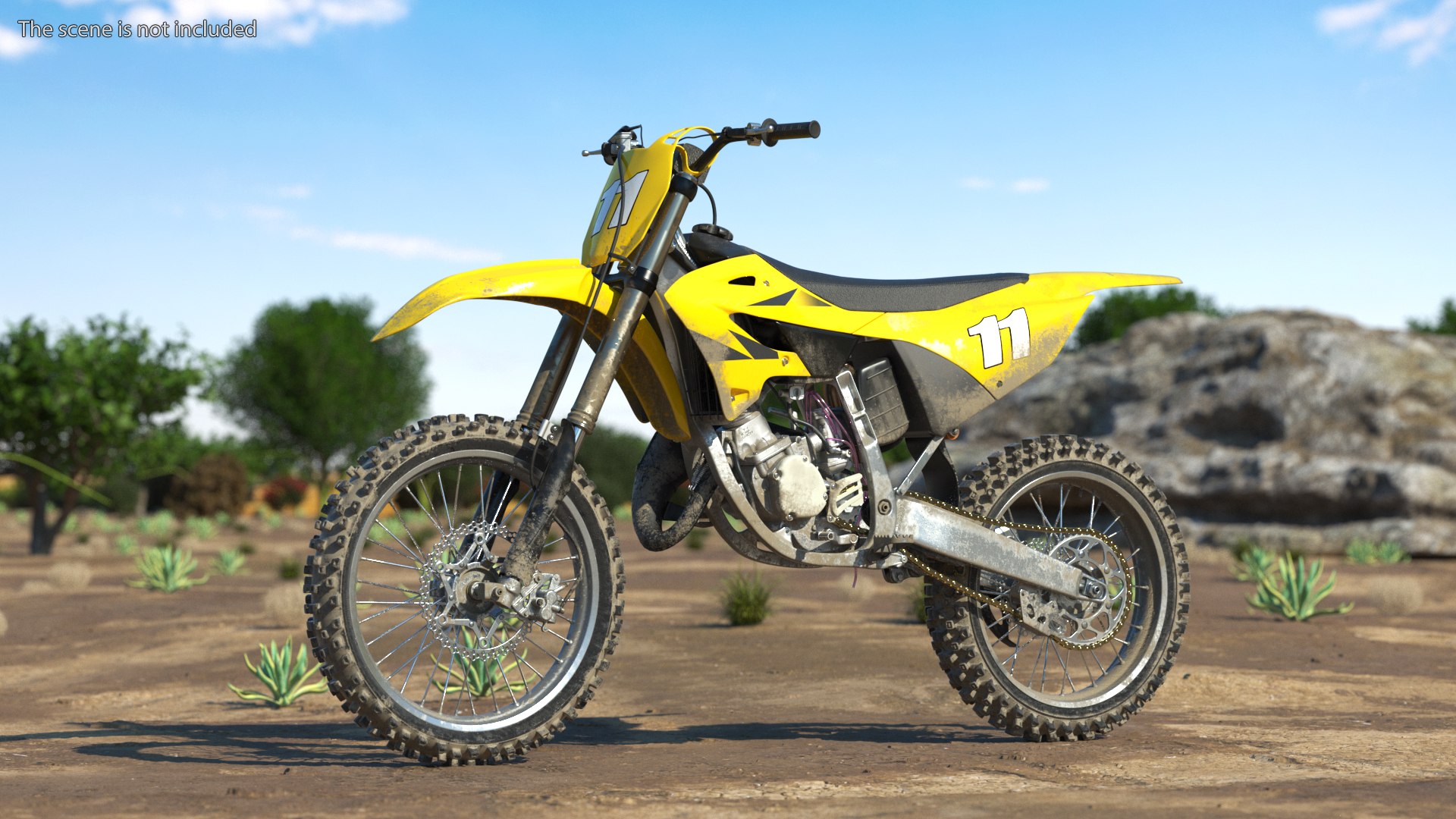 Motocross Motorcycle Dirt Rigged 3D Model - TurboSquid 1912091
