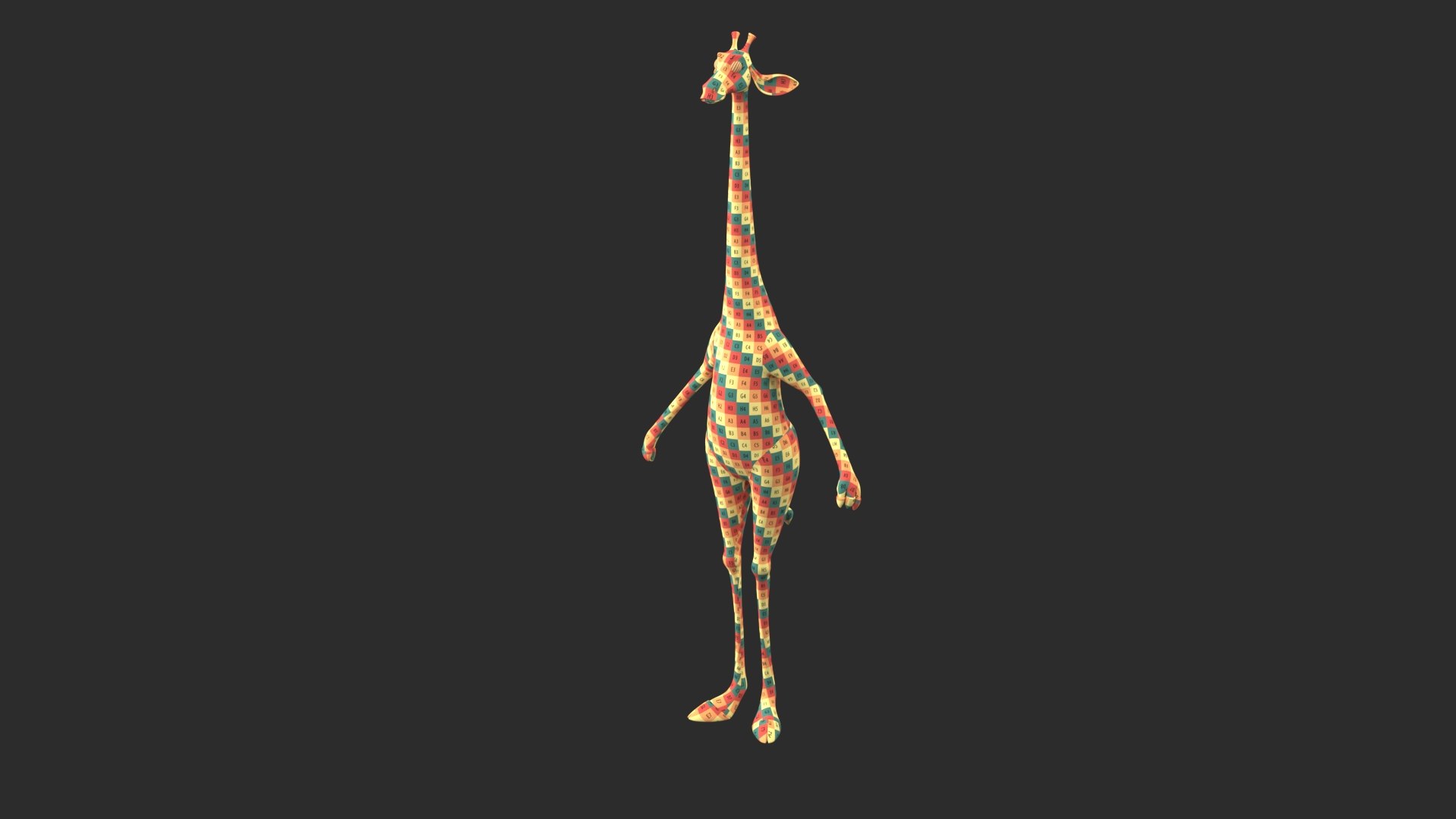 3D model Cartoon Giraffe Character - TurboSquid 2107206