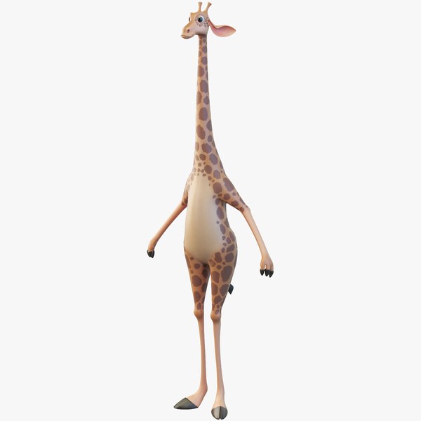 modelo 3d Cartoon Giraffe Character - TurboSquid 2107206