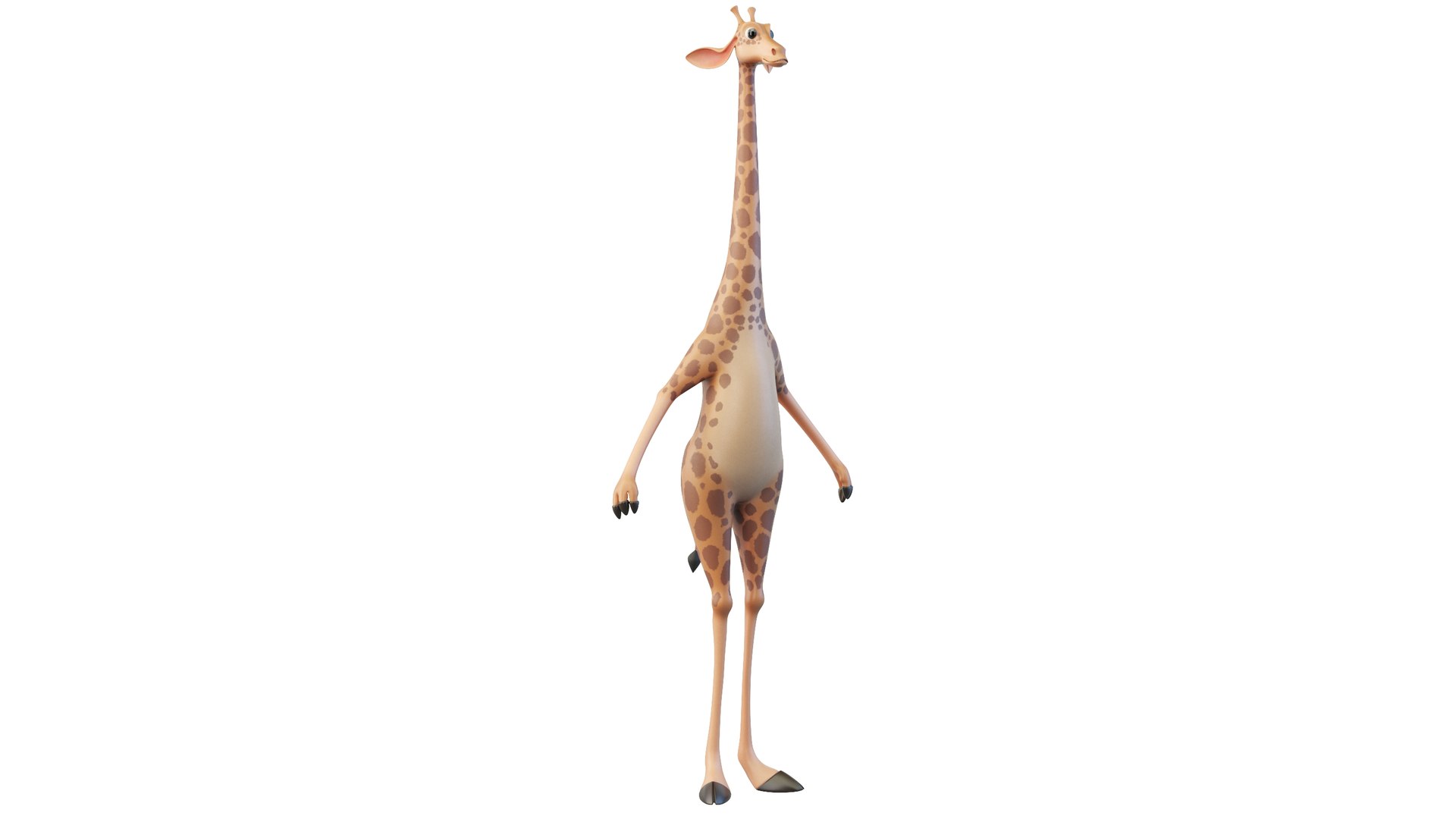 3D model Cartoon Giraffe Character - TurboSquid 2107206