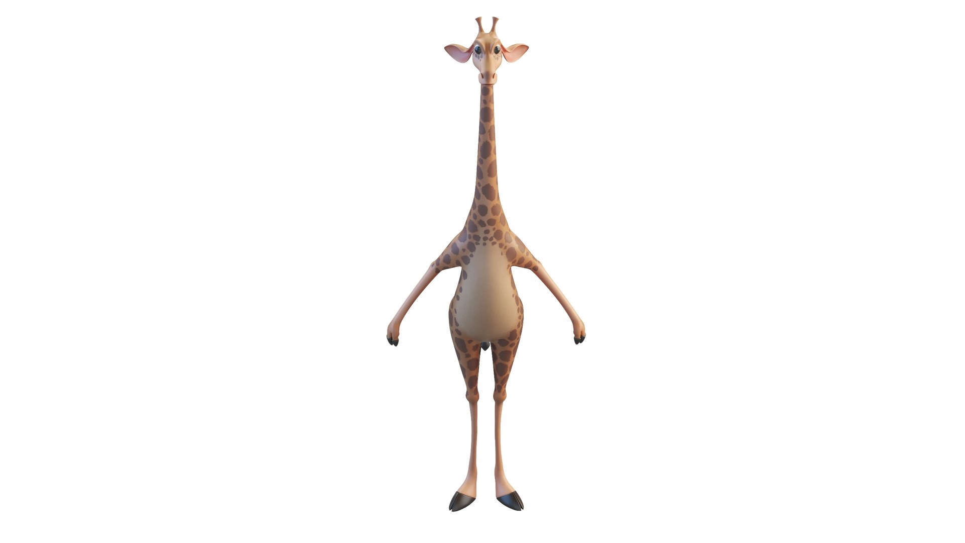 3D model Cartoon Giraffe Character - TurboSquid 2107206