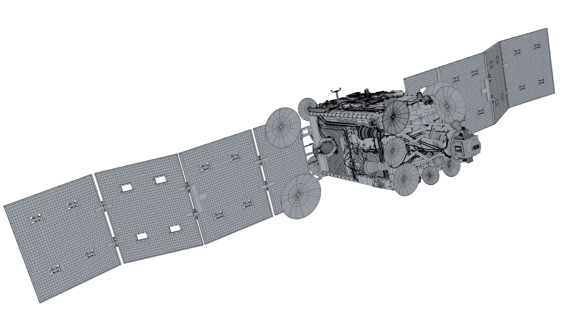 3d Model Space Satellite Amos 4