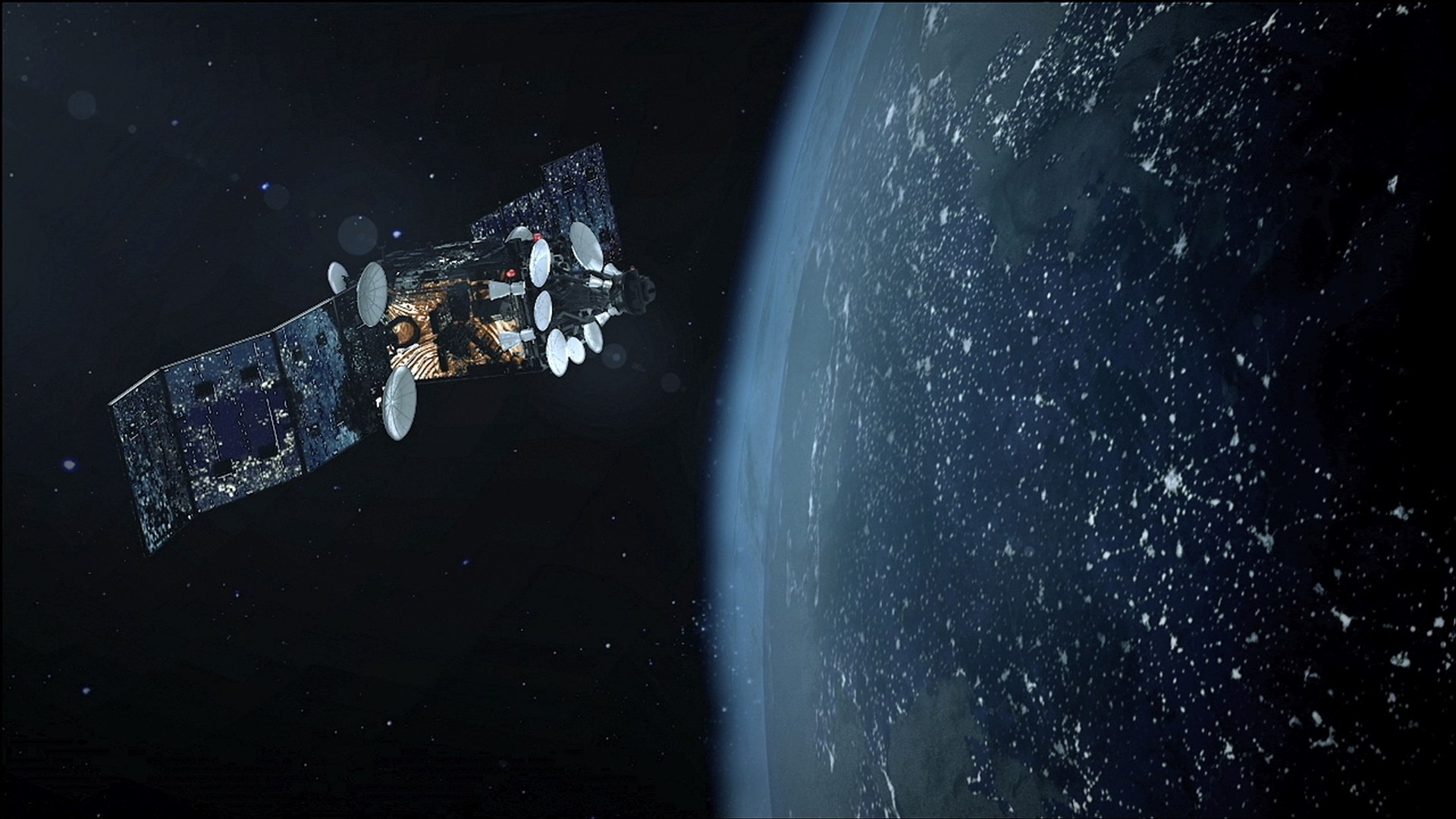 3d Model Space Satellite Amos 4