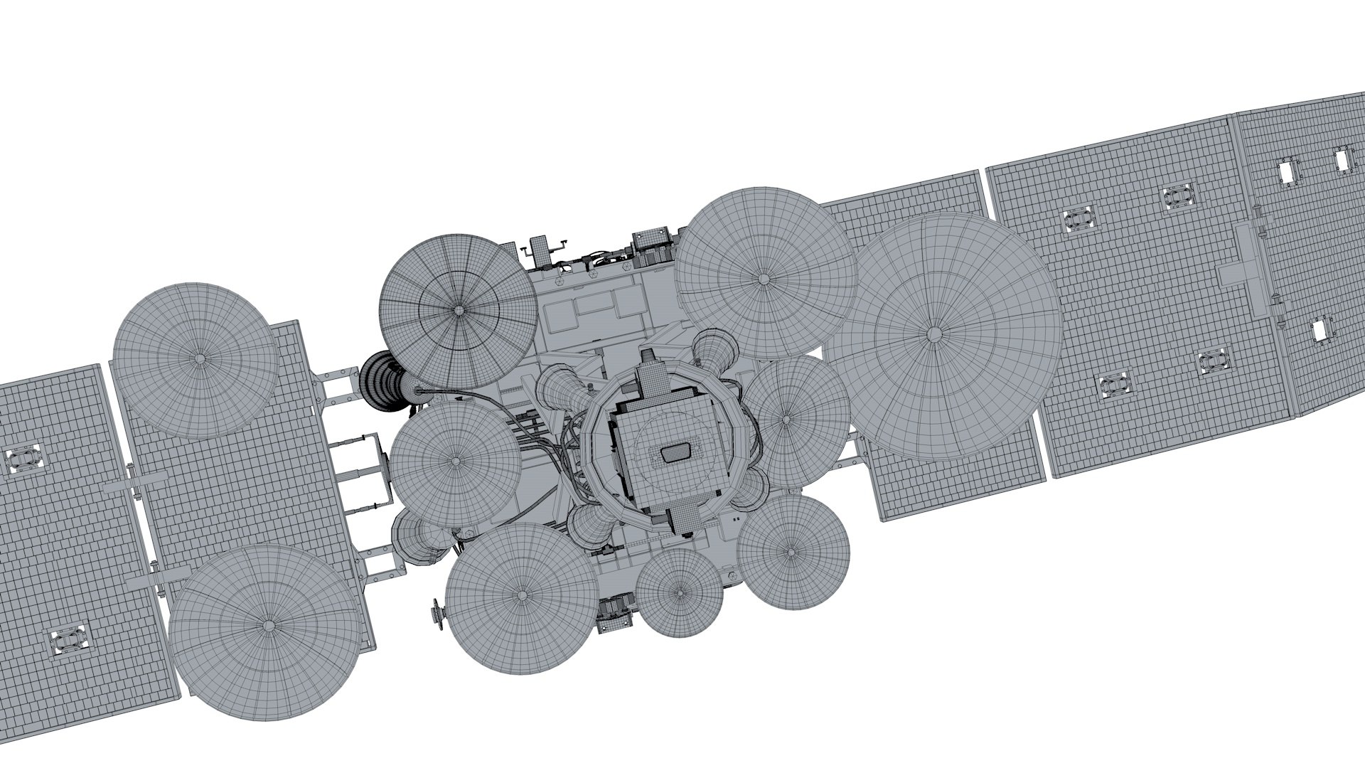 3d Model Space Satellite Amos 4