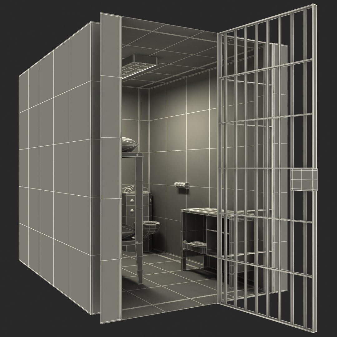 jail cell 3d c4d