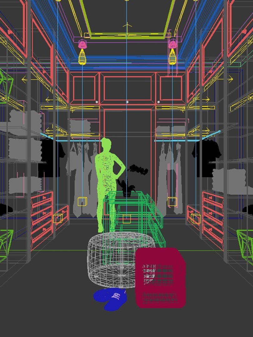 3D Walk-in Wardrobe - TurboSquid 1466196