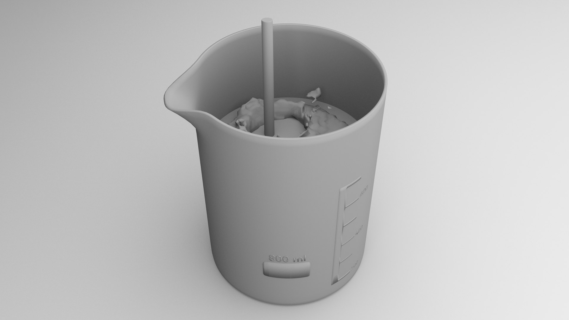 3D Model 800 Ml Glass Beaker - TurboSquid 1552261
