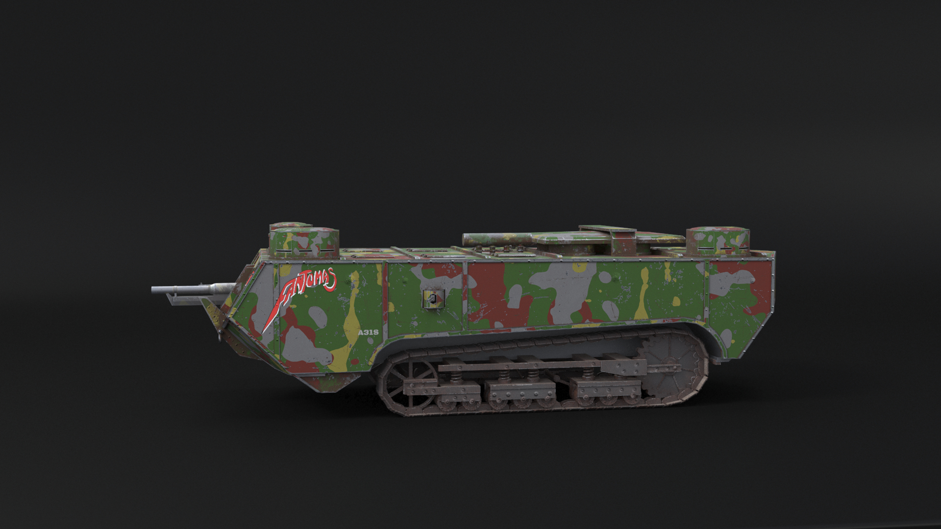 3D Saint-Chamond Fantomas Tank model - TurboSquid 1990607