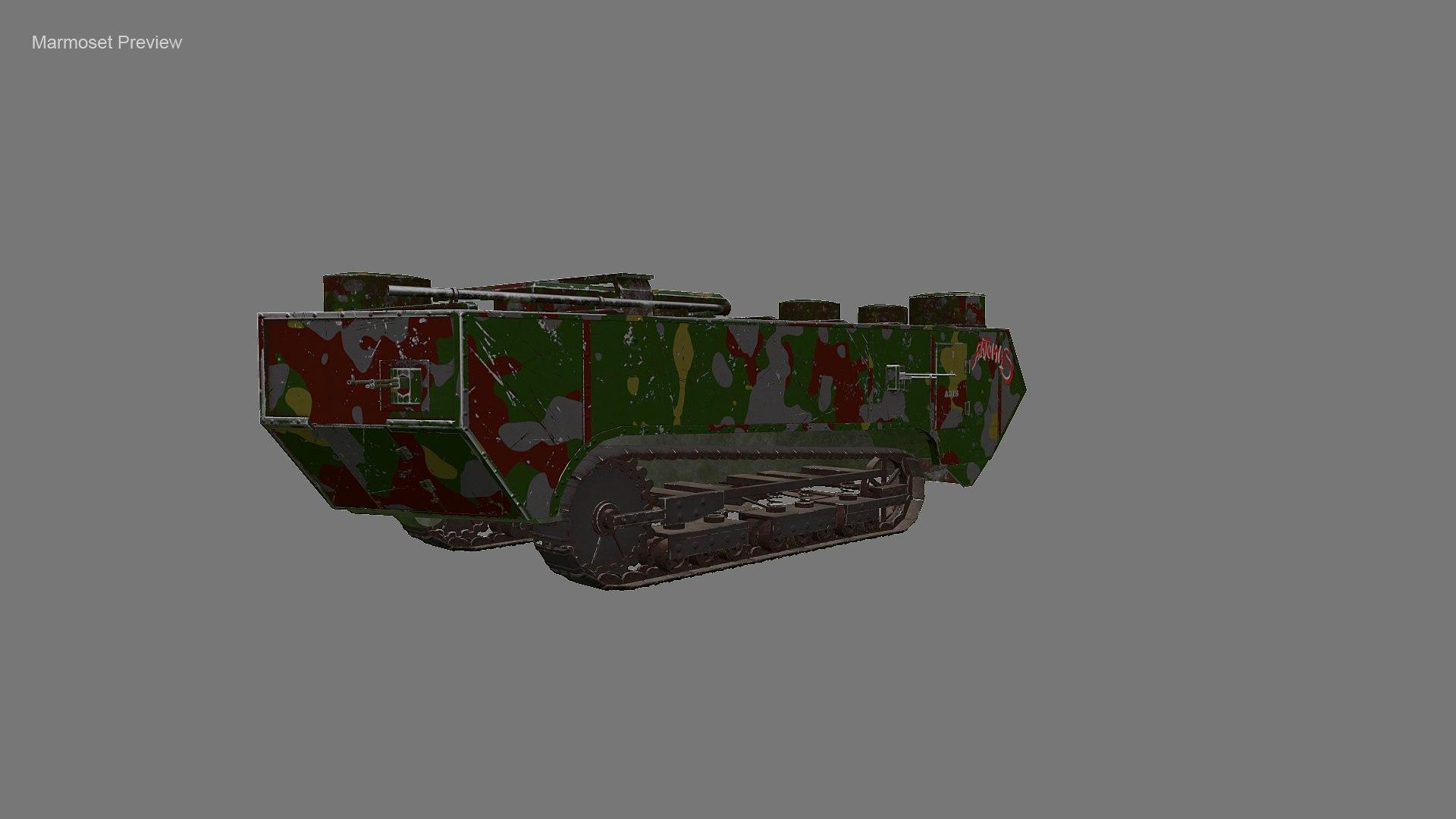 3D Saint-Chamond Fantomas Tank model - TurboSquid 1990607