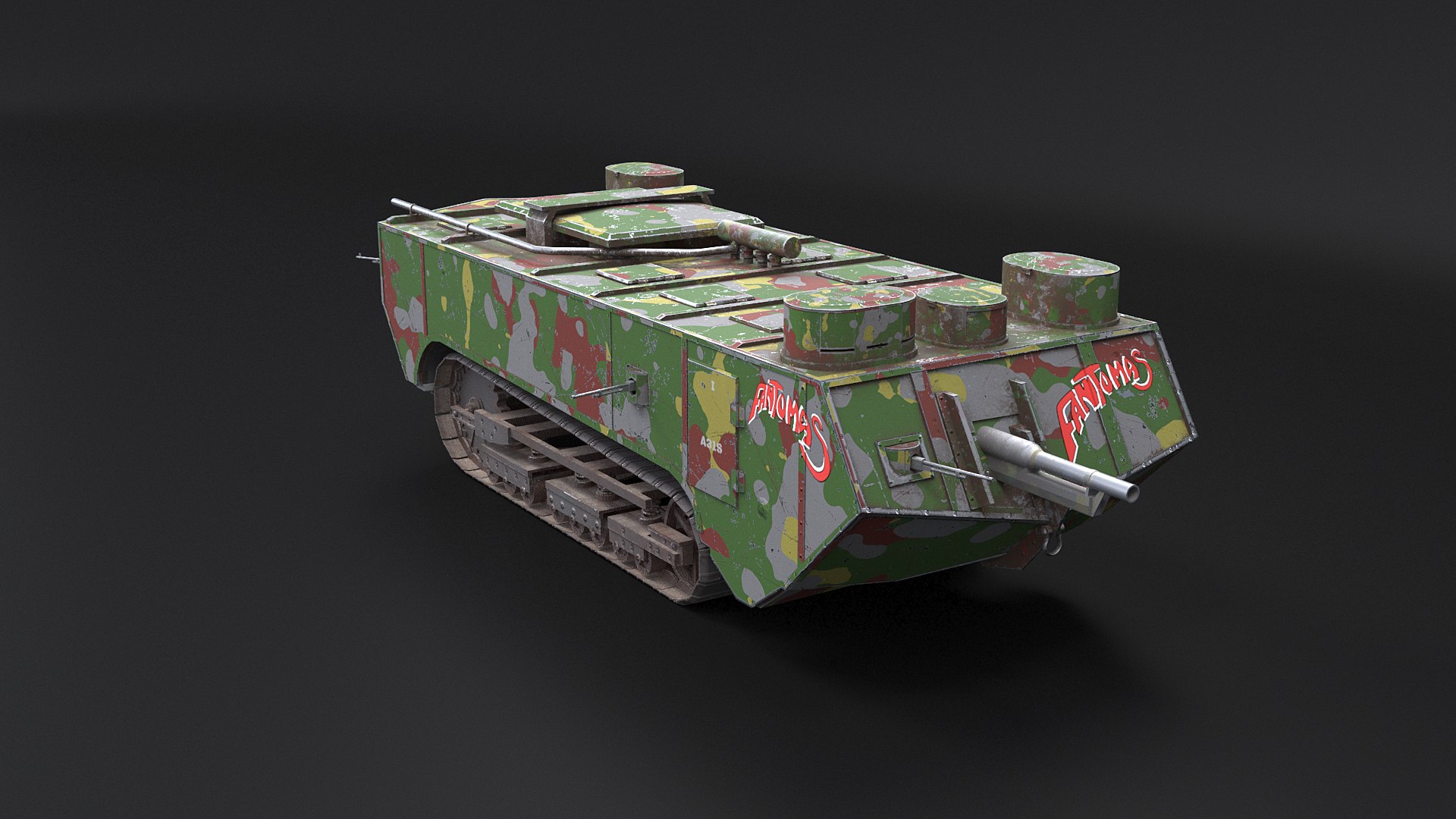 3D Saint-Chamond Fantomas Tank model - TurboSquid 1990607
