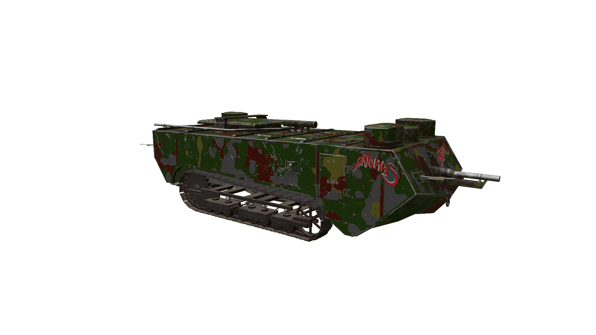 3D Saint-Chamond Fantomas Tank model - TurboSquid 1990607