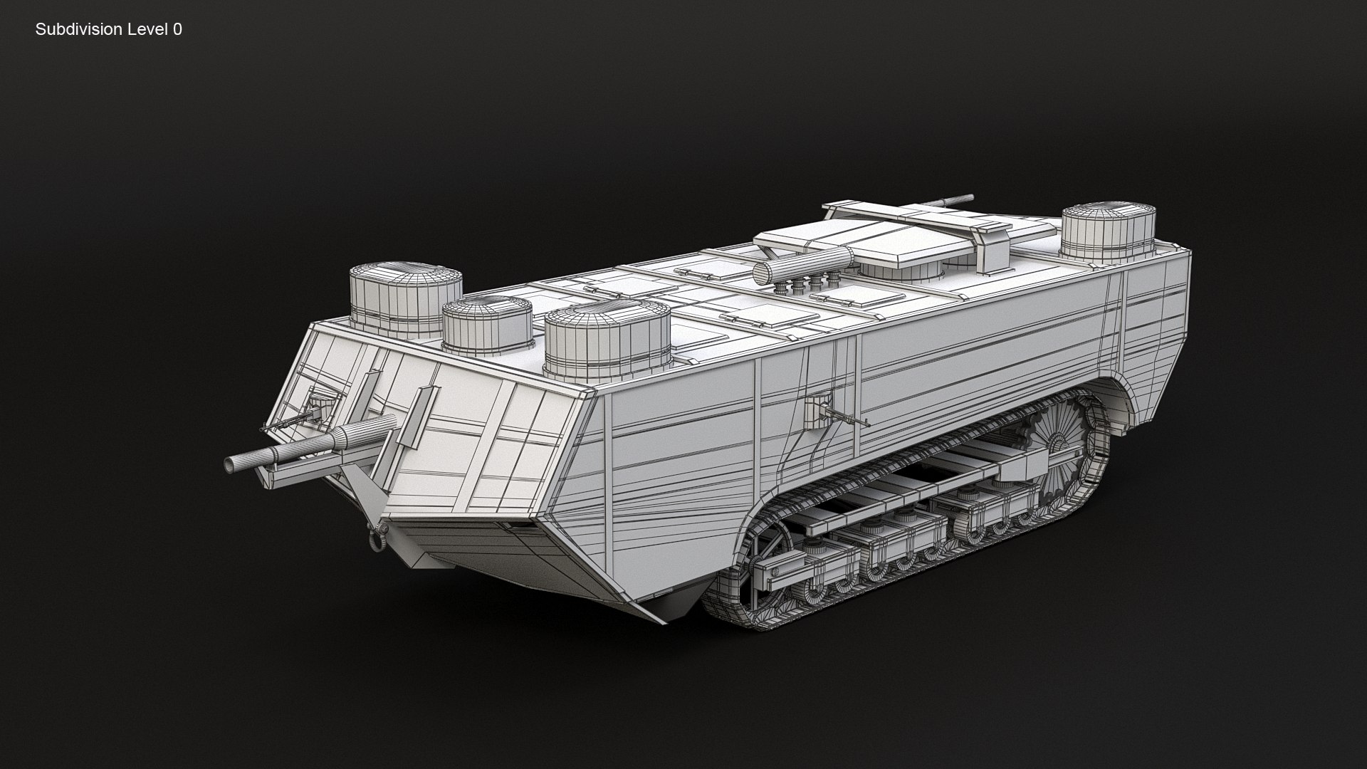 3D Saint-Chamond Fantomas Tank model - TurboSquid 1990607