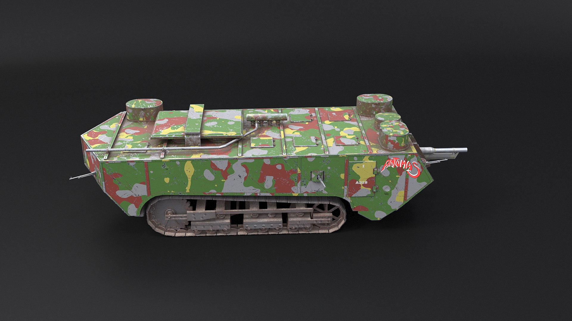 3D Saint-Chamond Fantomas Tank model - TurboSquid 1990607