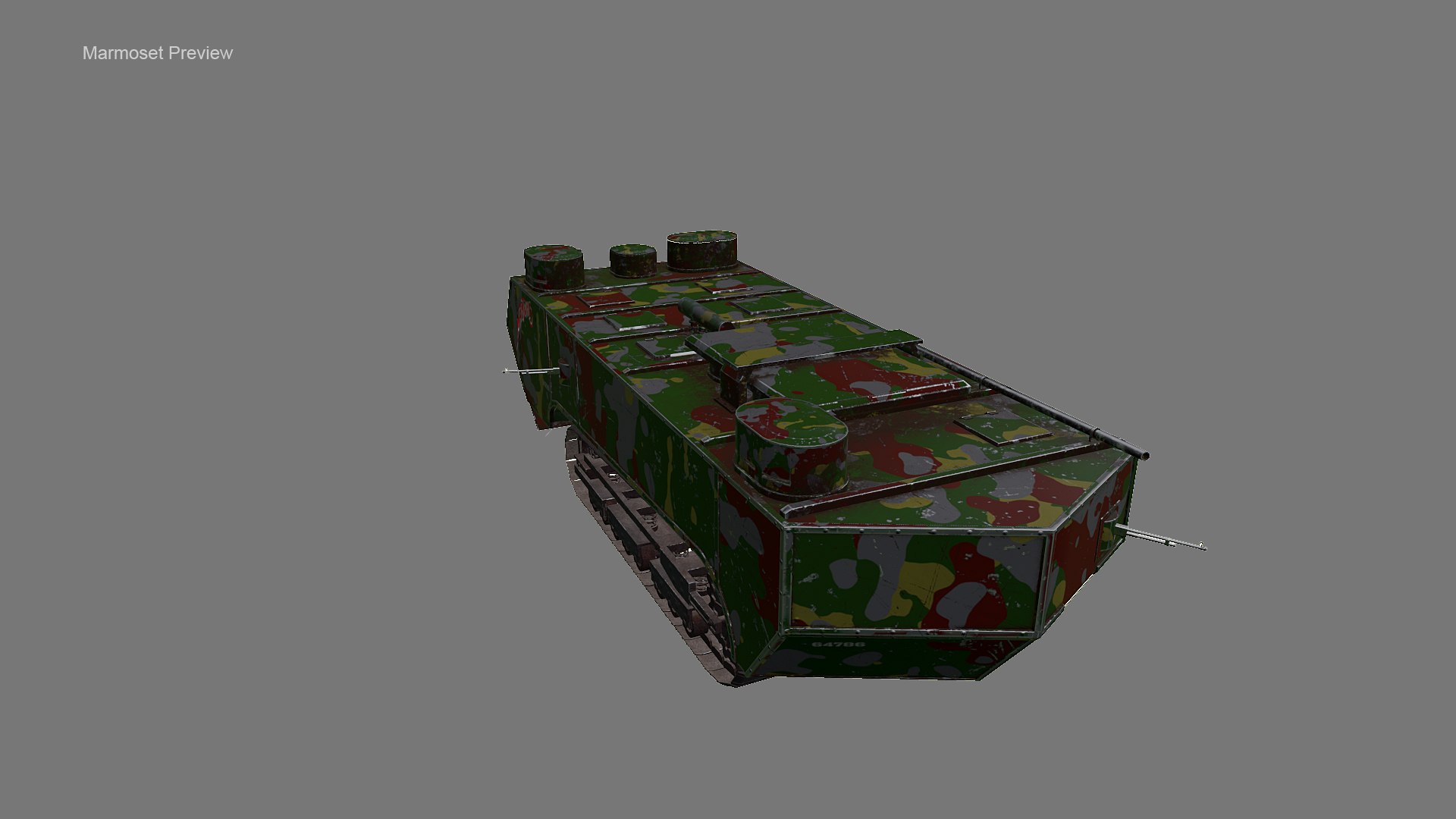 3D Saint-Chamond Fantomas Tank model - TurboSquid 1990607