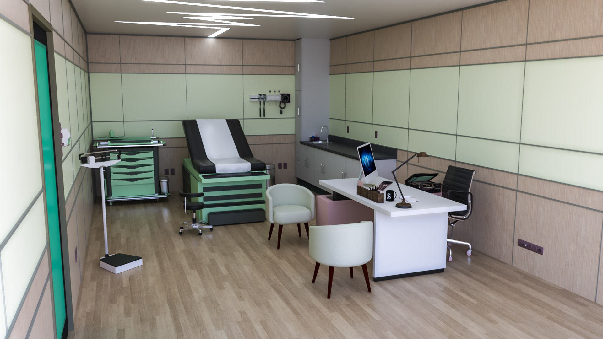 Doctor s clinic exam 3D model - TurboSquid 1575306