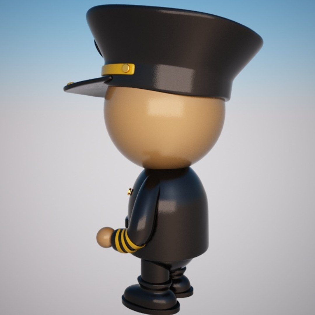 3d Pilot Character Cartoon