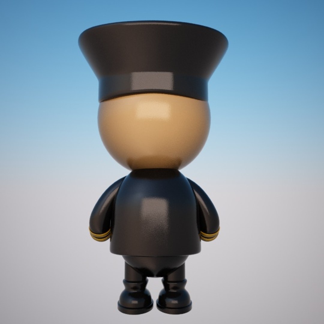 3d Pilot Character Cartoon