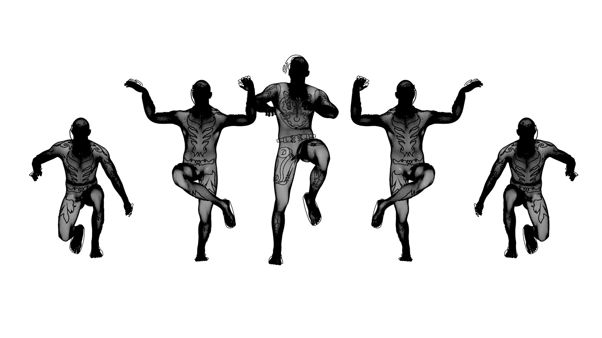 Electric Neon Skeleton Dance Crew 3D Model - TurboSquid 2149310