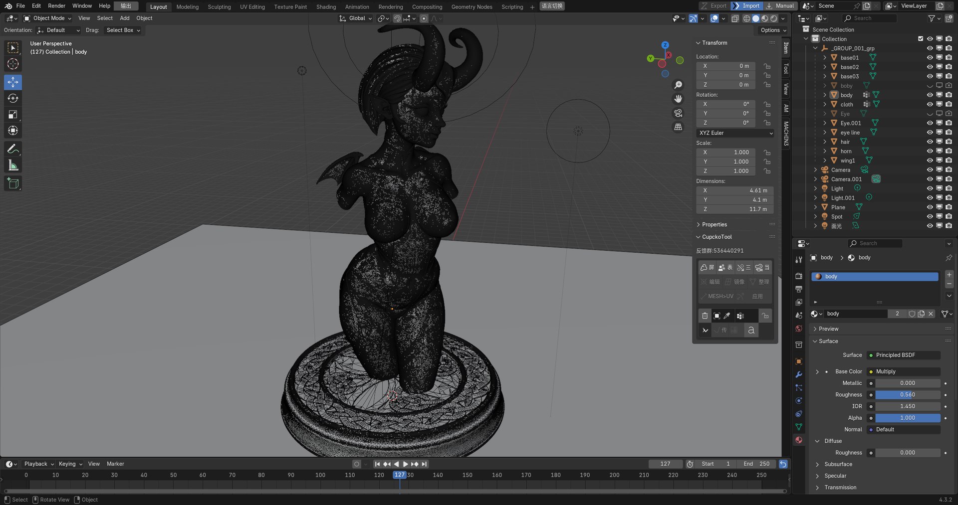 3D Demon Elf Girl Statue - TurboSquid 2399310