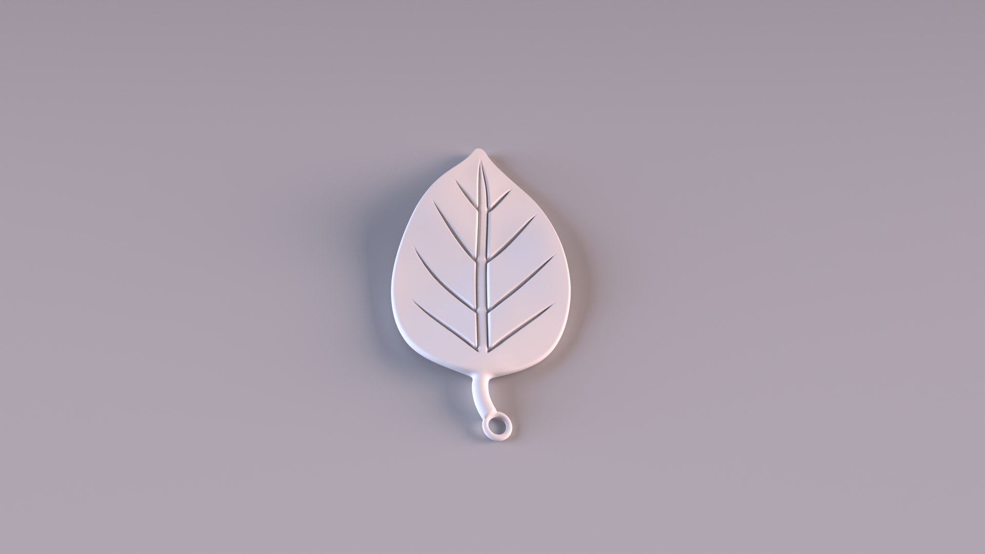 3D Leaf Pattern Keychain Minimal Nature-Inspired 3D STL File Printable ...