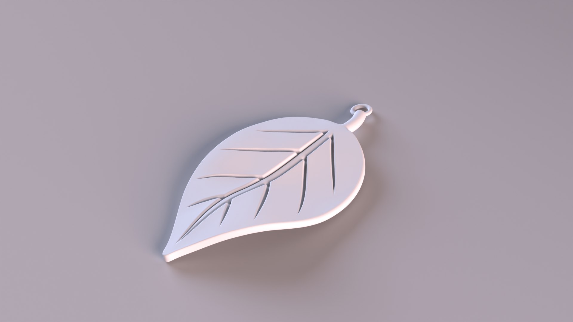 3D Leaf Pattern Keychain Minimal Nature-Inspired 3D STL File Printable ...