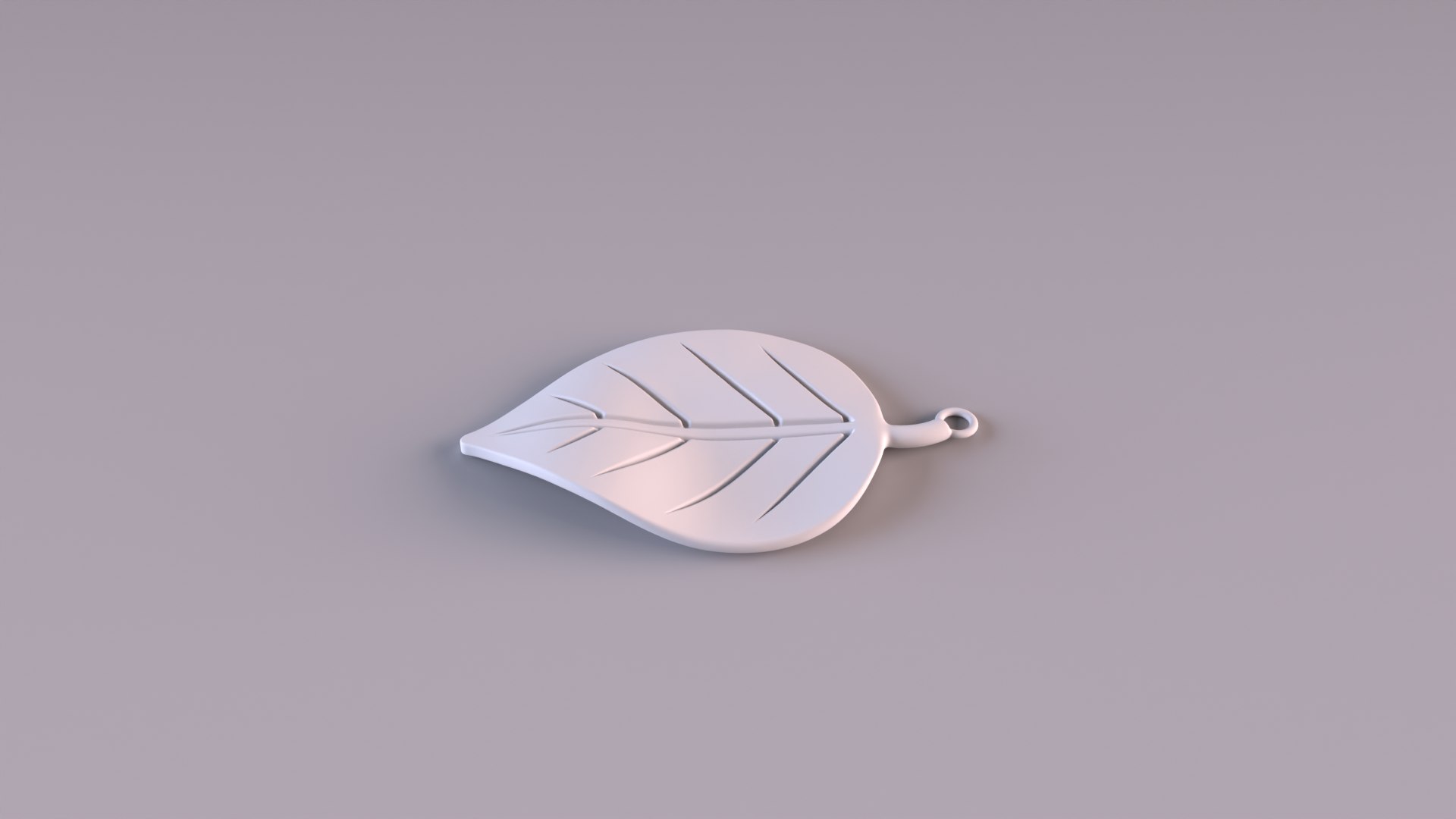 3D Leaf Pattern Keychain Minimal Nature-Inspired 3D STL File Printable ...