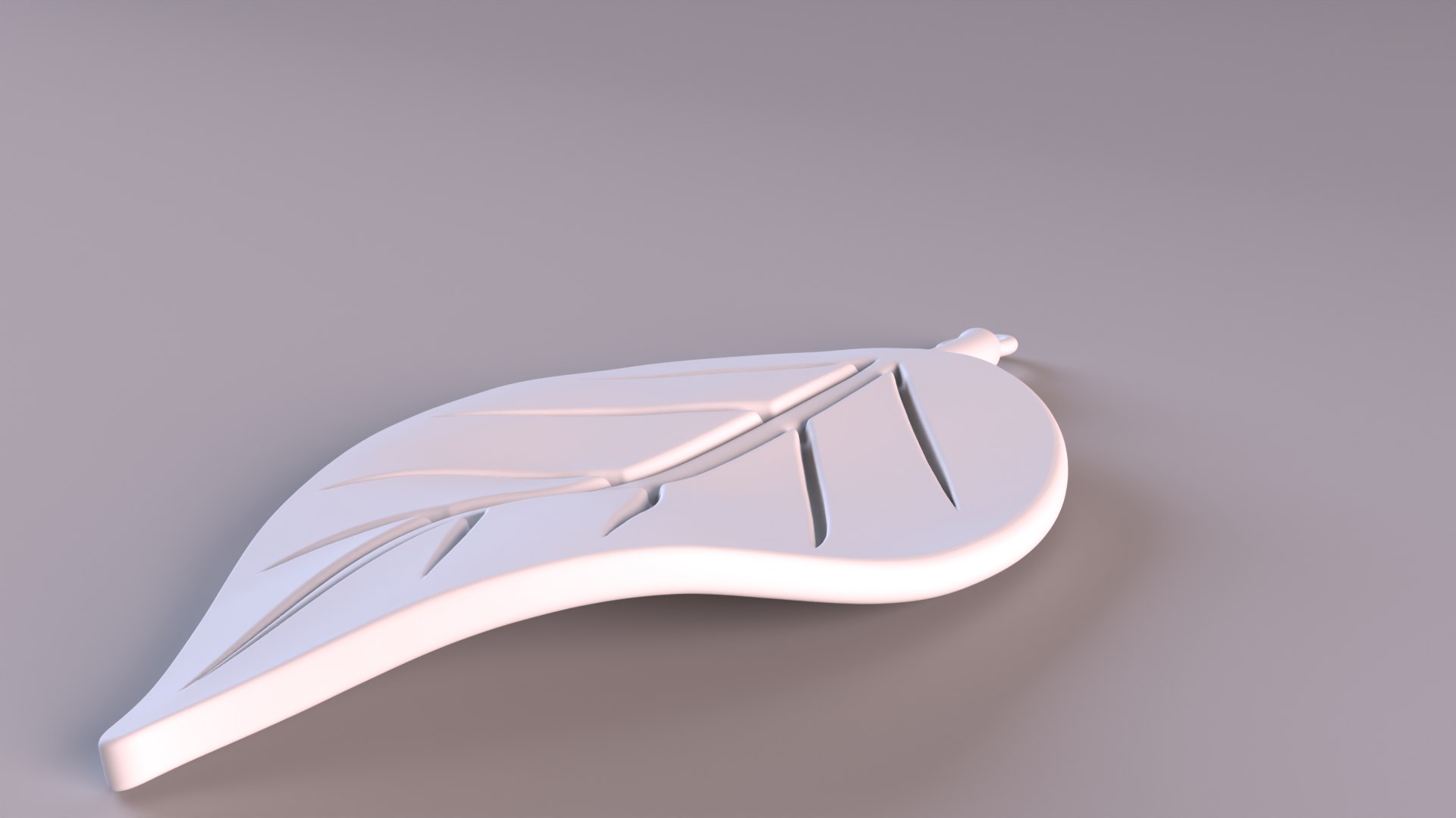 3D Leaf Pattern Keychain Minimal Nature-Inspired 3D STL File Printable ...