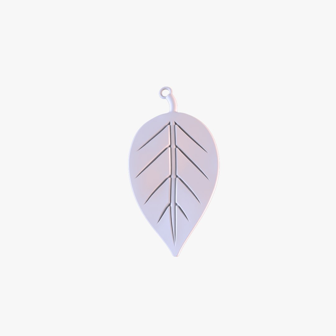 3D Leaf Pattern Keychain Minimal Nature-Inspired 3D STL File Printable ...