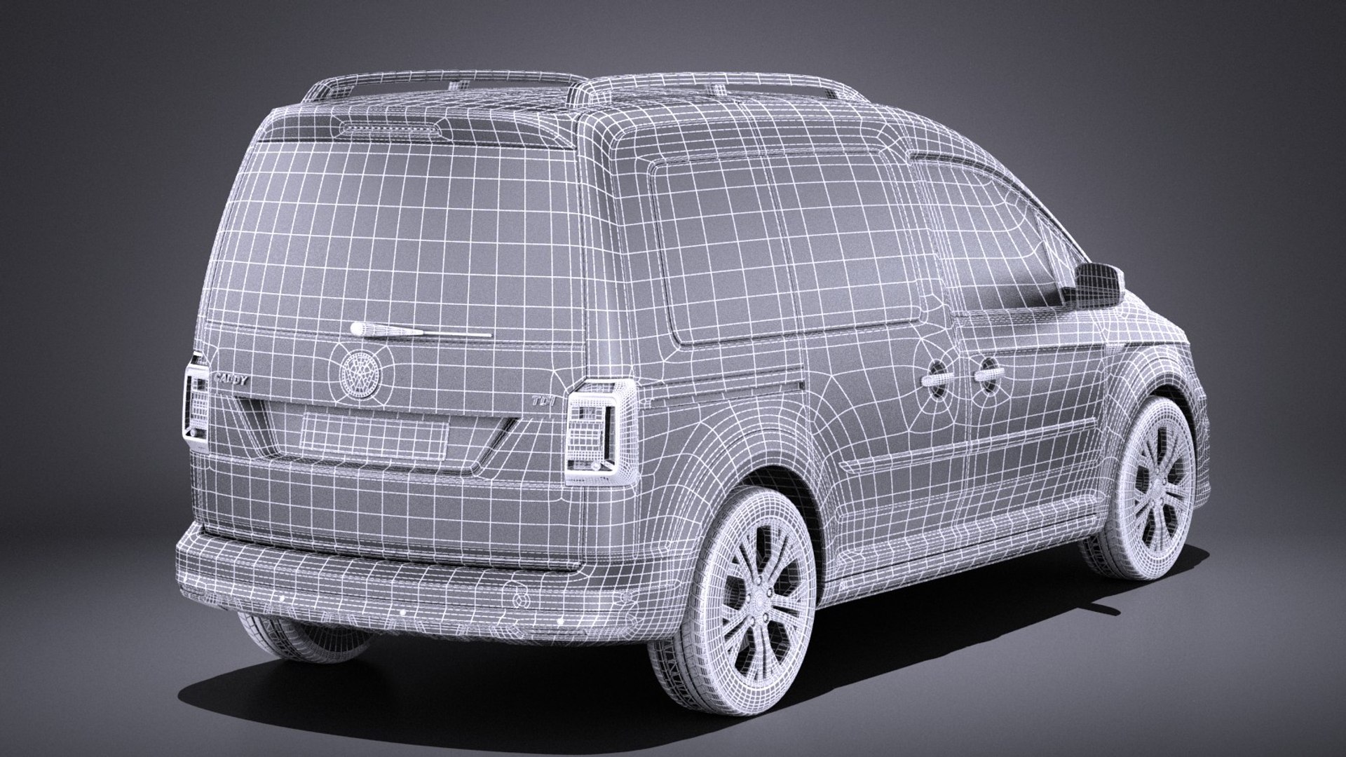 Volkswagen Caddy 2018 3D Model - TurboSquid 1266297