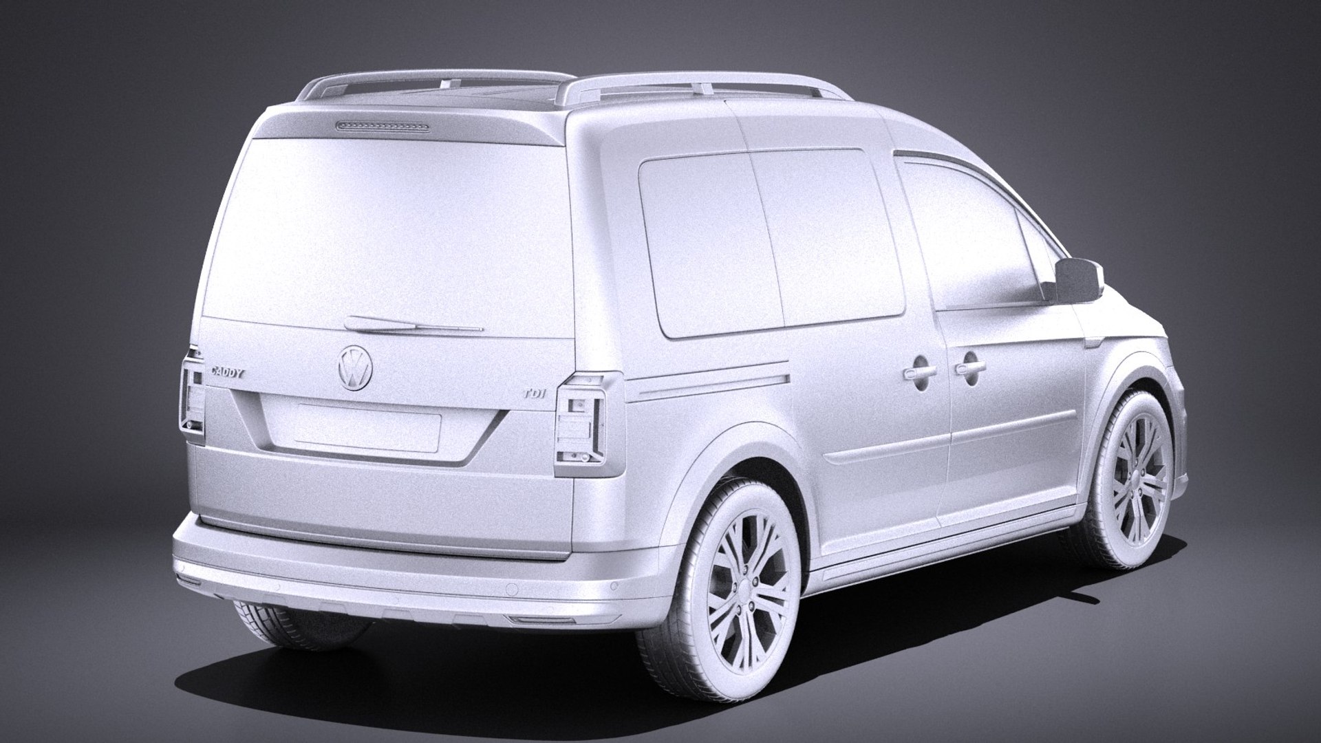 Volkswagen Caddy 2018 3D Model - TurboSquid 1266297