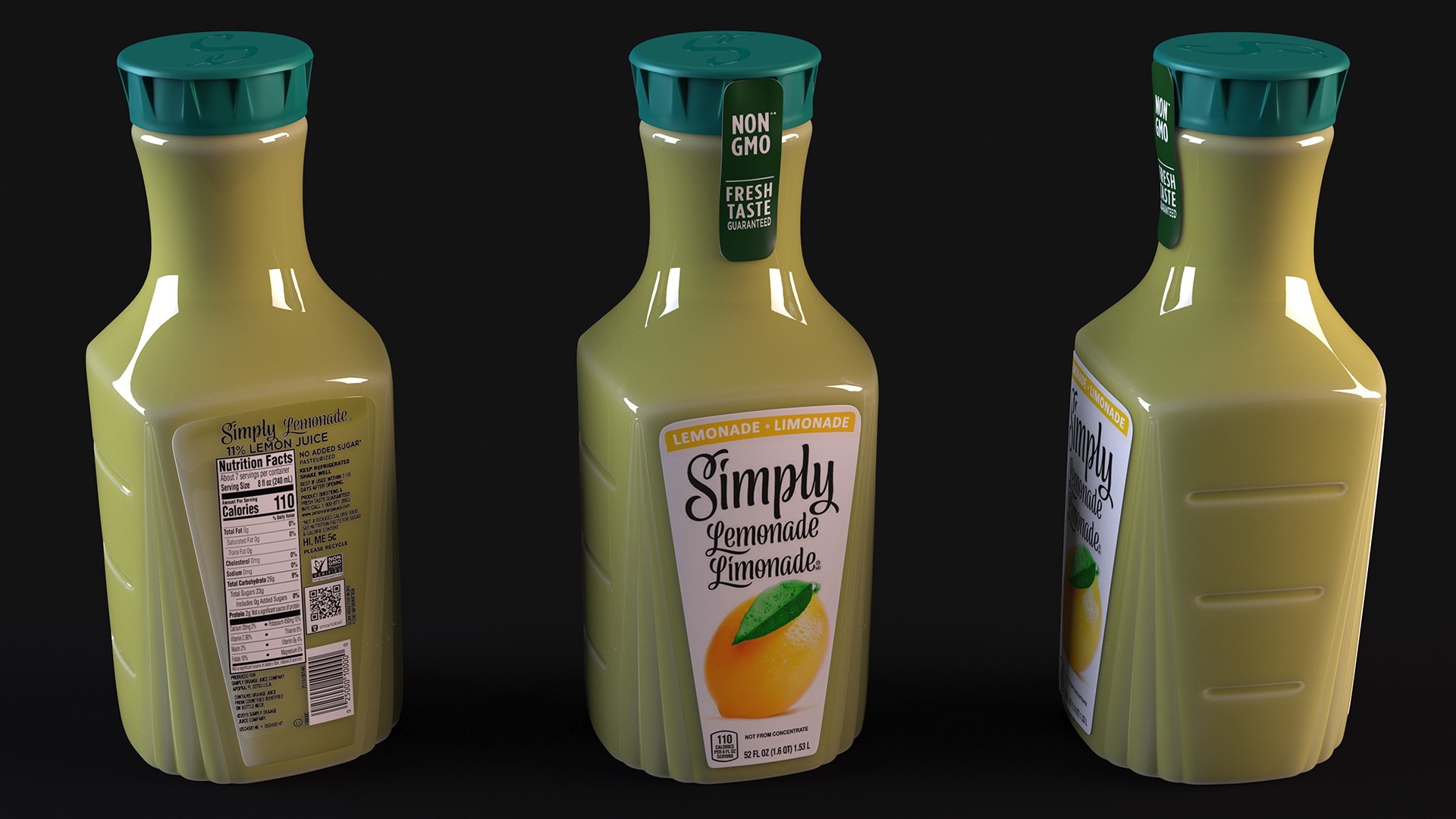 3D Lemon Drink Simply Lemonade - TurboSquid 2041577
