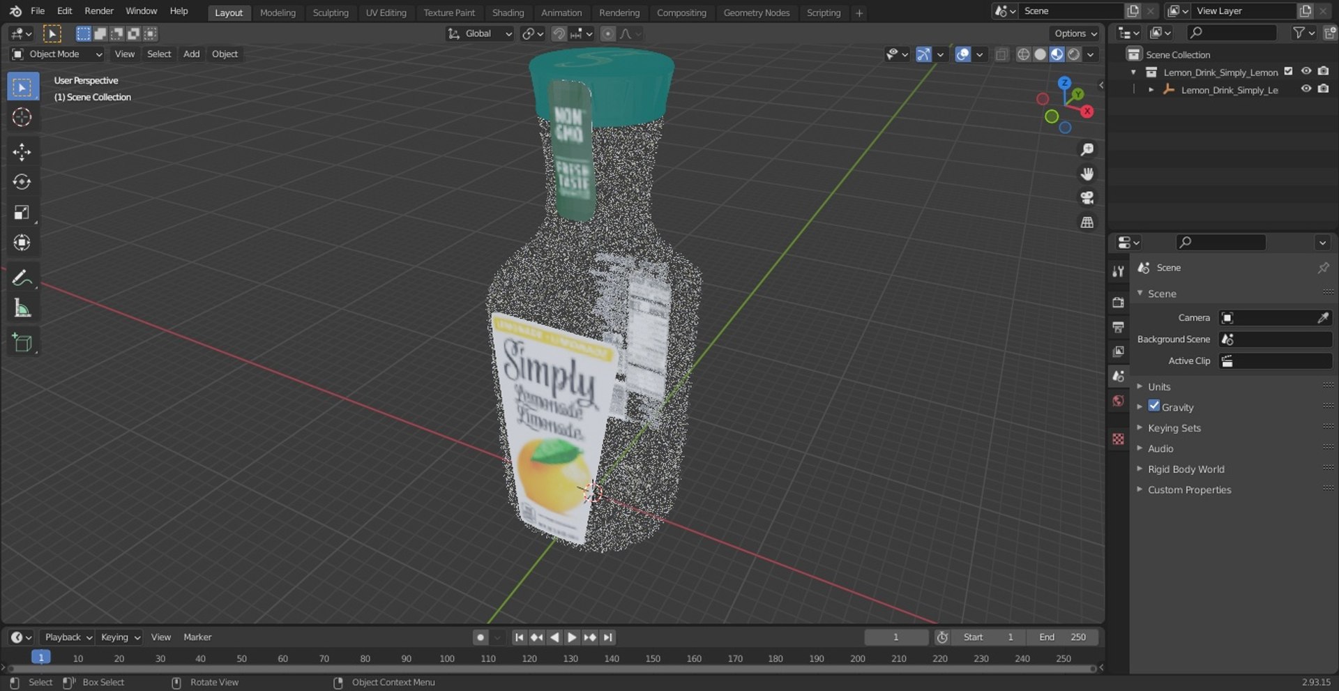 3D Lemon Drink Simply Lemonade - TurboSquid 2041577
