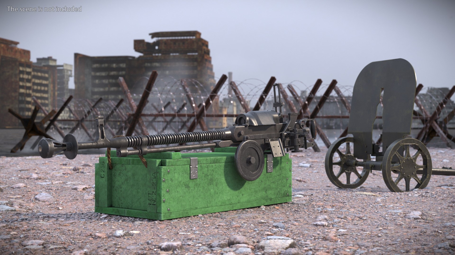 Detached DShK Gun Unit Black 3D Model - TurboSquid 2474812