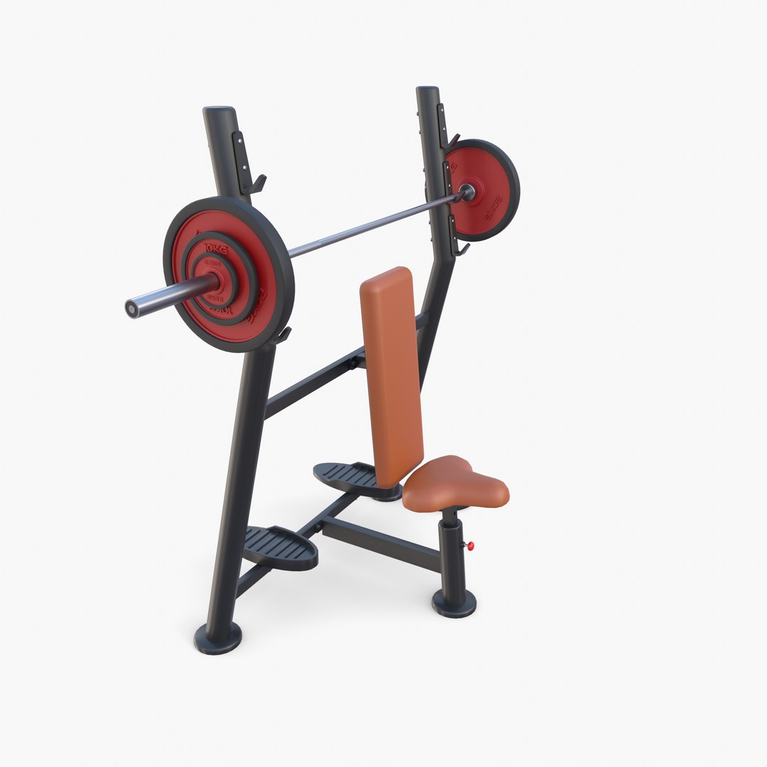 3D Olympic Shoulder Bench - TurboSquid 2009454