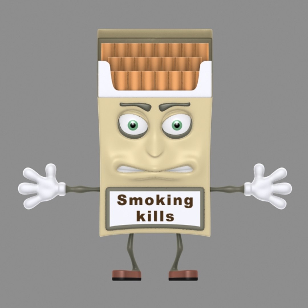 Cool Cartoon Cigarette Pack 3d Lwo