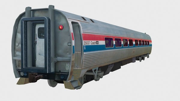 3d amfleet passenger amtrak ii model