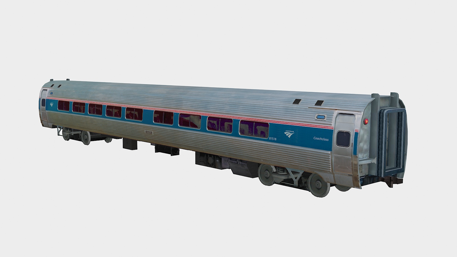 3d amfleet passenger amtrak ii model