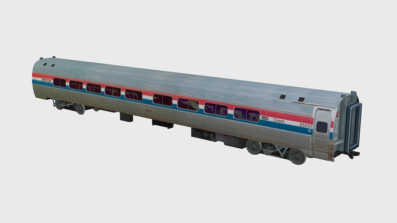 3d amfleet passenger amtrak ii model