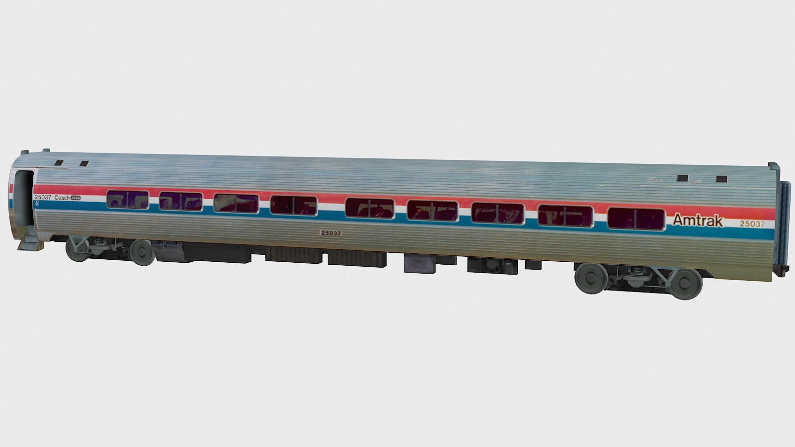 3d amfleet passenger amtrak ii model