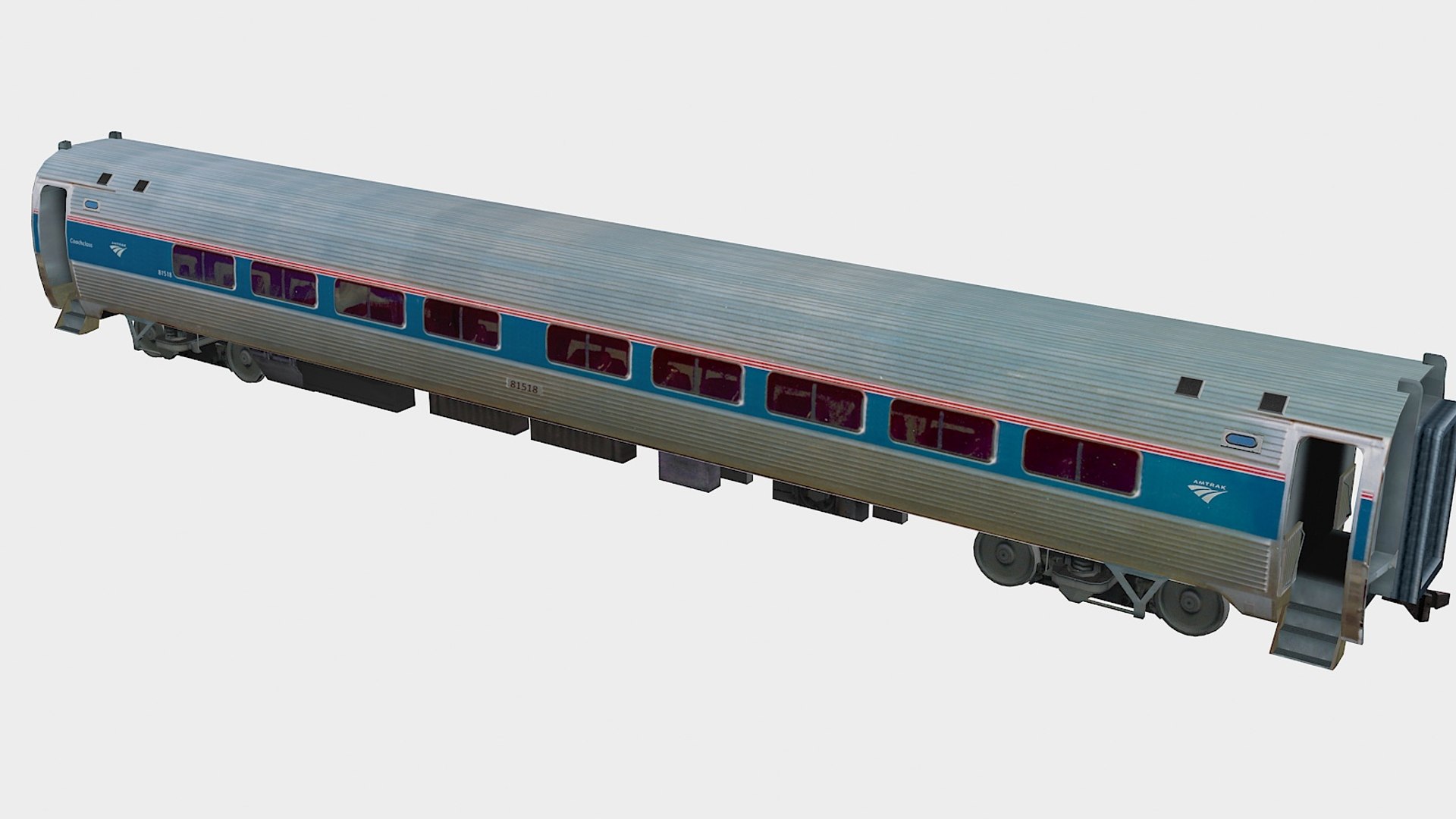 3d Amfleet Passenger Amtrak Ii Model