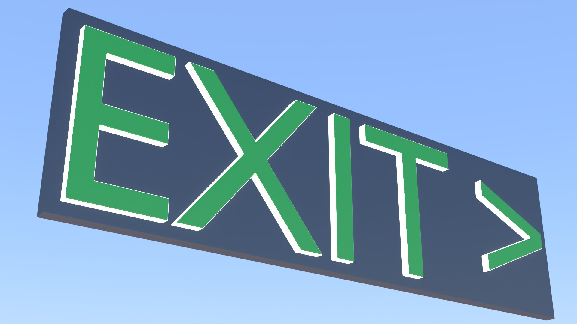 EXIT Sign 3D Model - TurboSquid 2104450