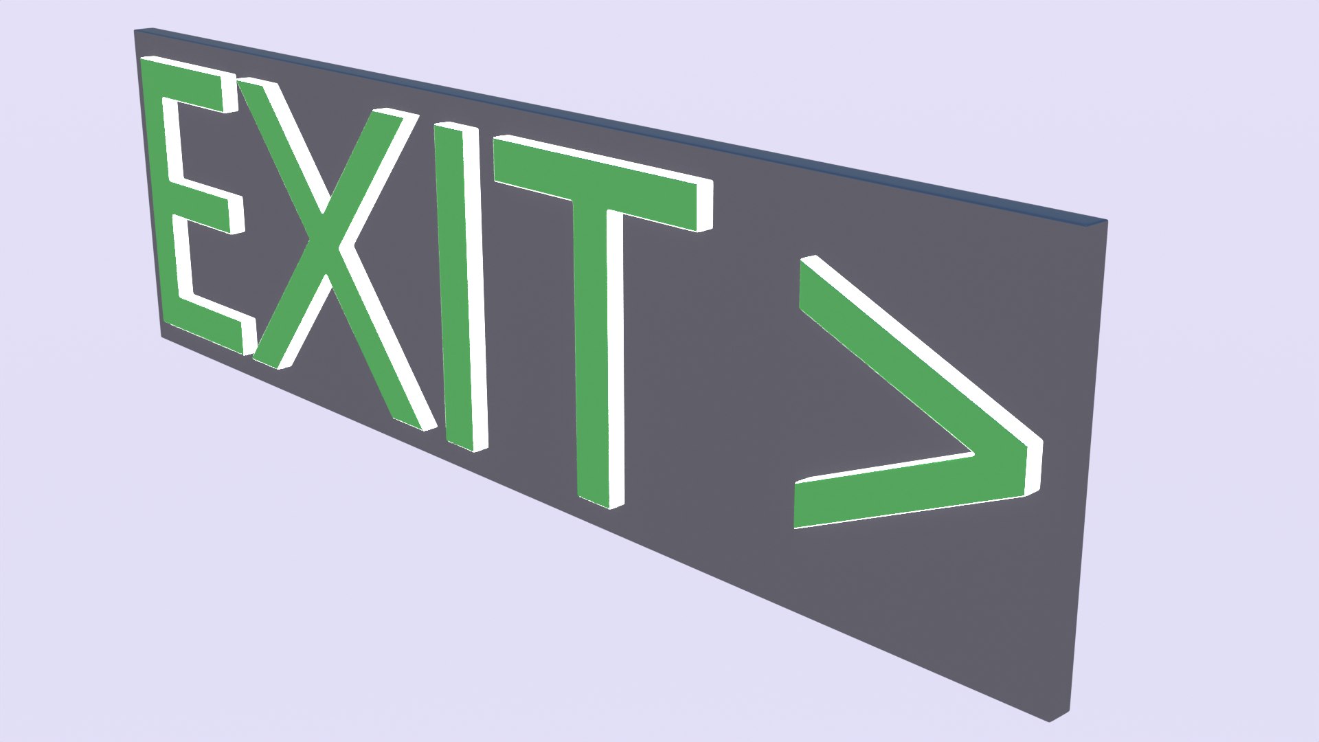 EXIT Sign 3D Model - TurboSquid 2104450
