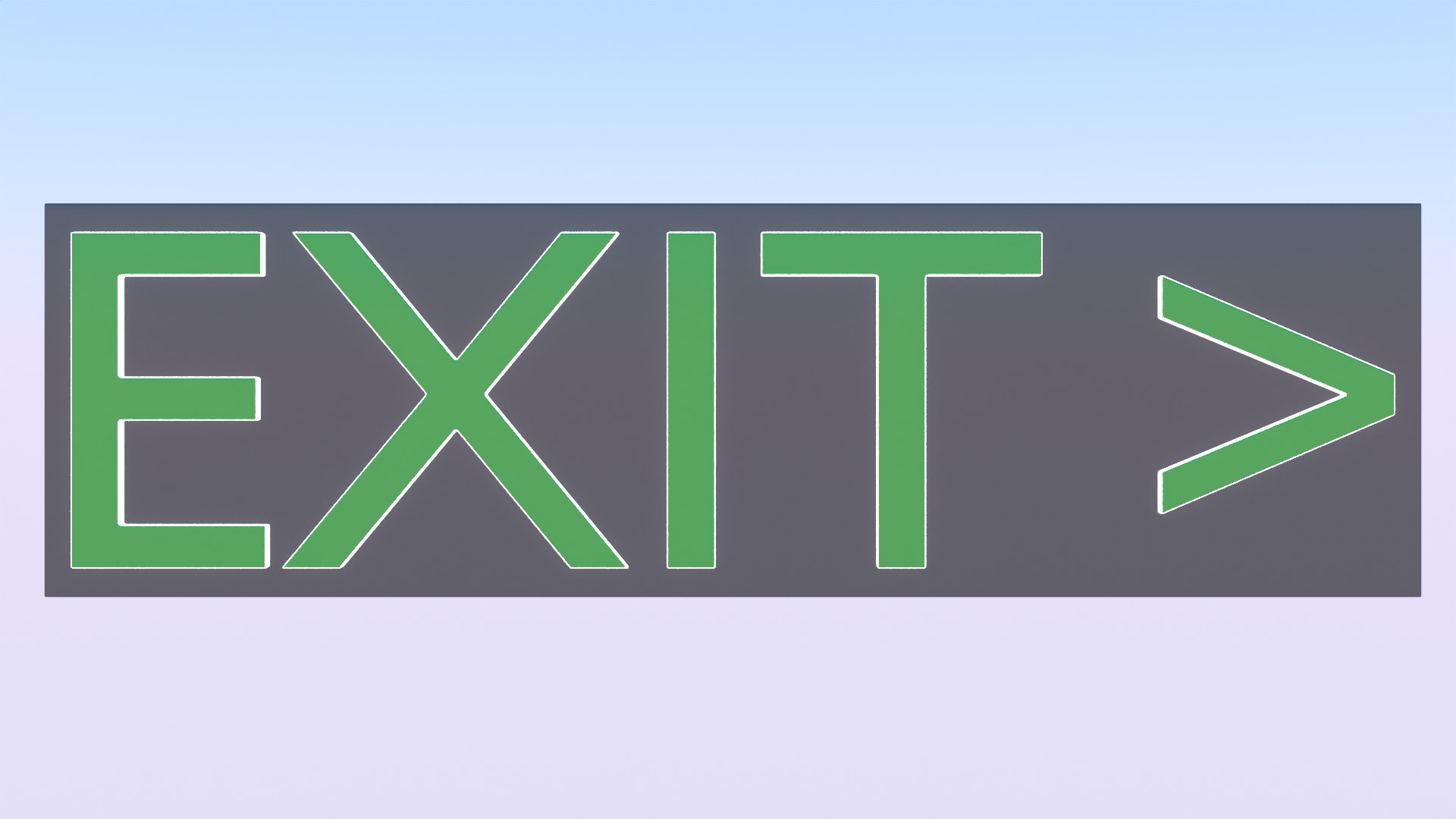 EXIT Sign 3D Model - TurboSquid 2104450