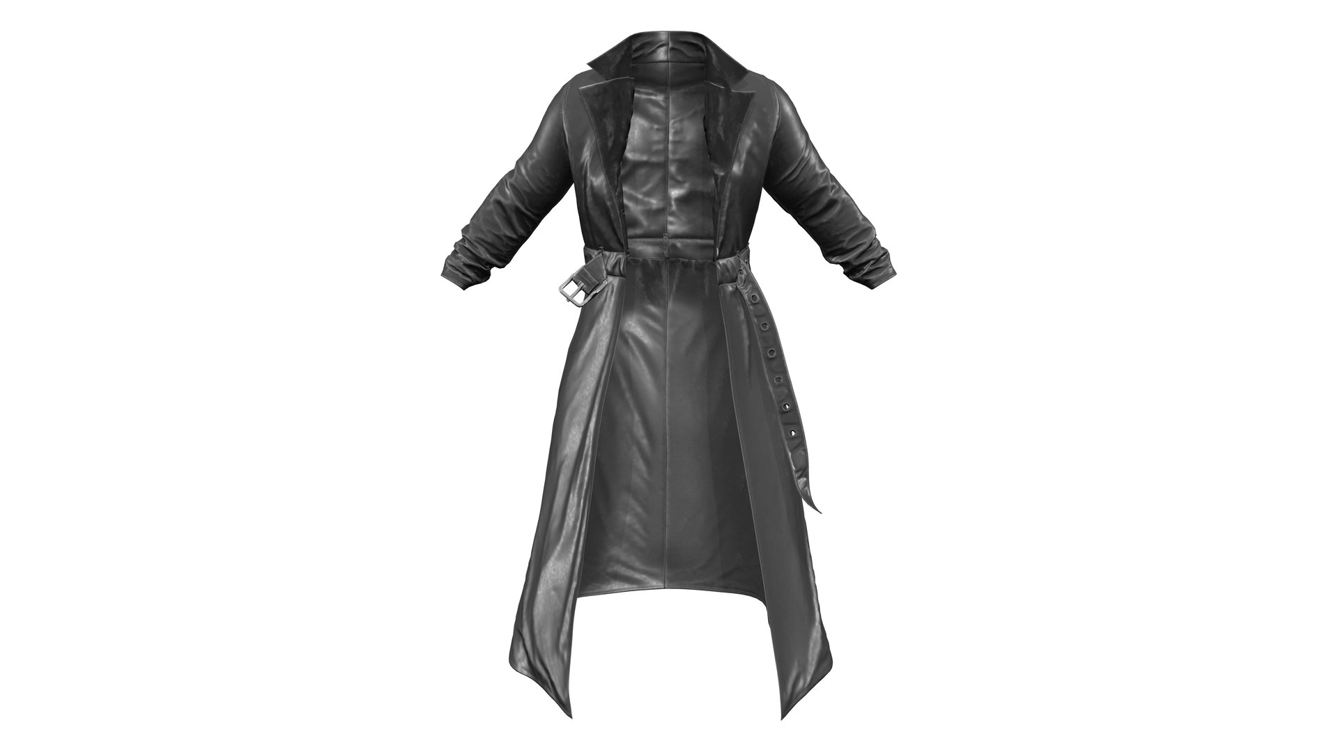 3D Men Long Casual Urban Street Agent Coat Model - TurboSquid 1949695